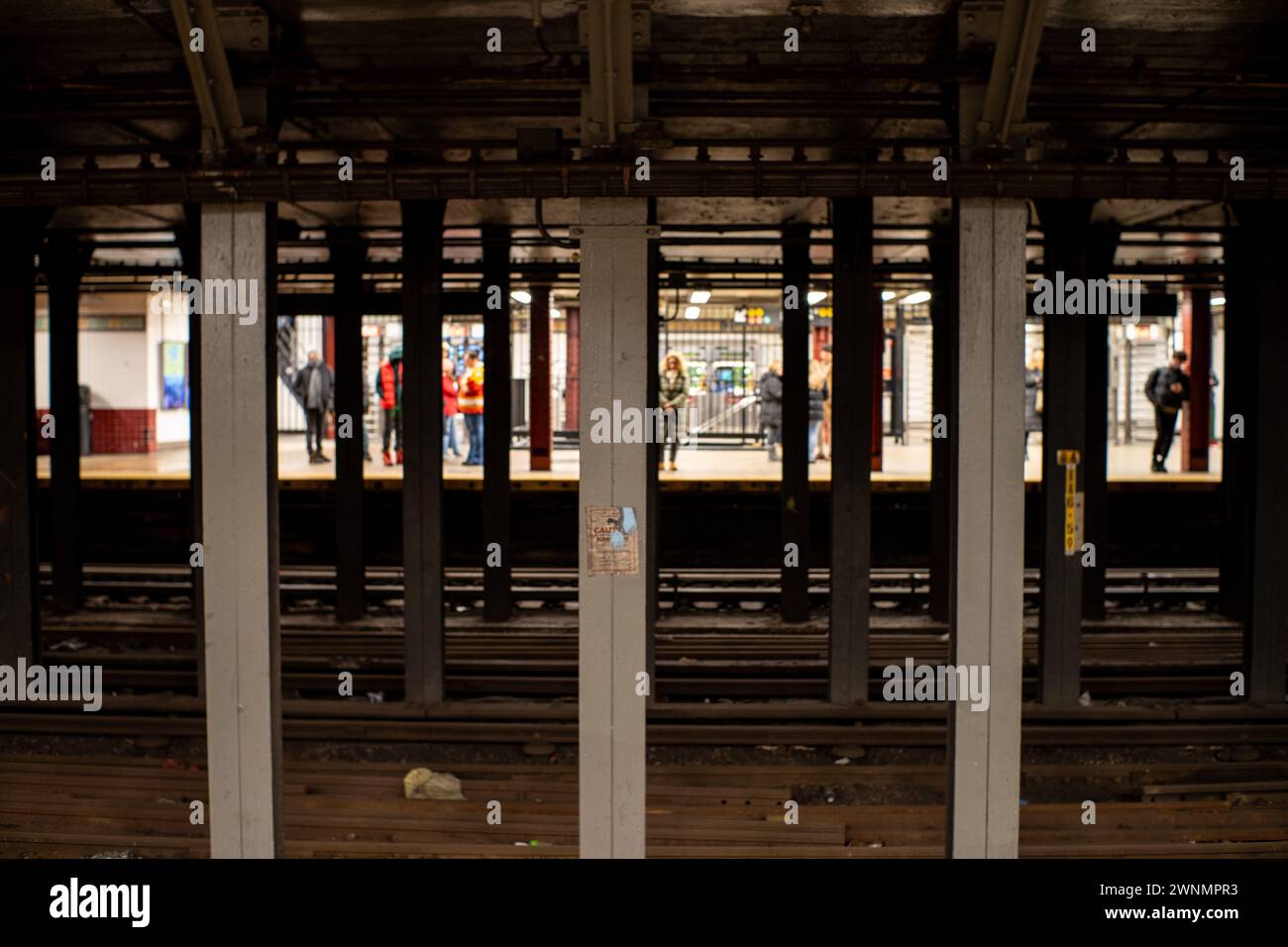View from an Underground Subway Stop in New York City Stock Photo - Alamy