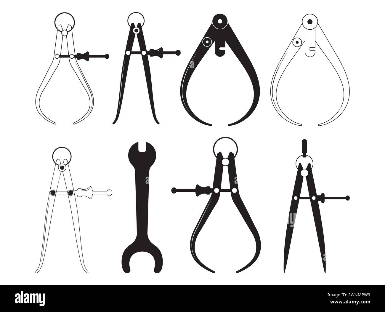 Caliper Vector, Caliper Silhouette, Engineering , Construction Clipart ...