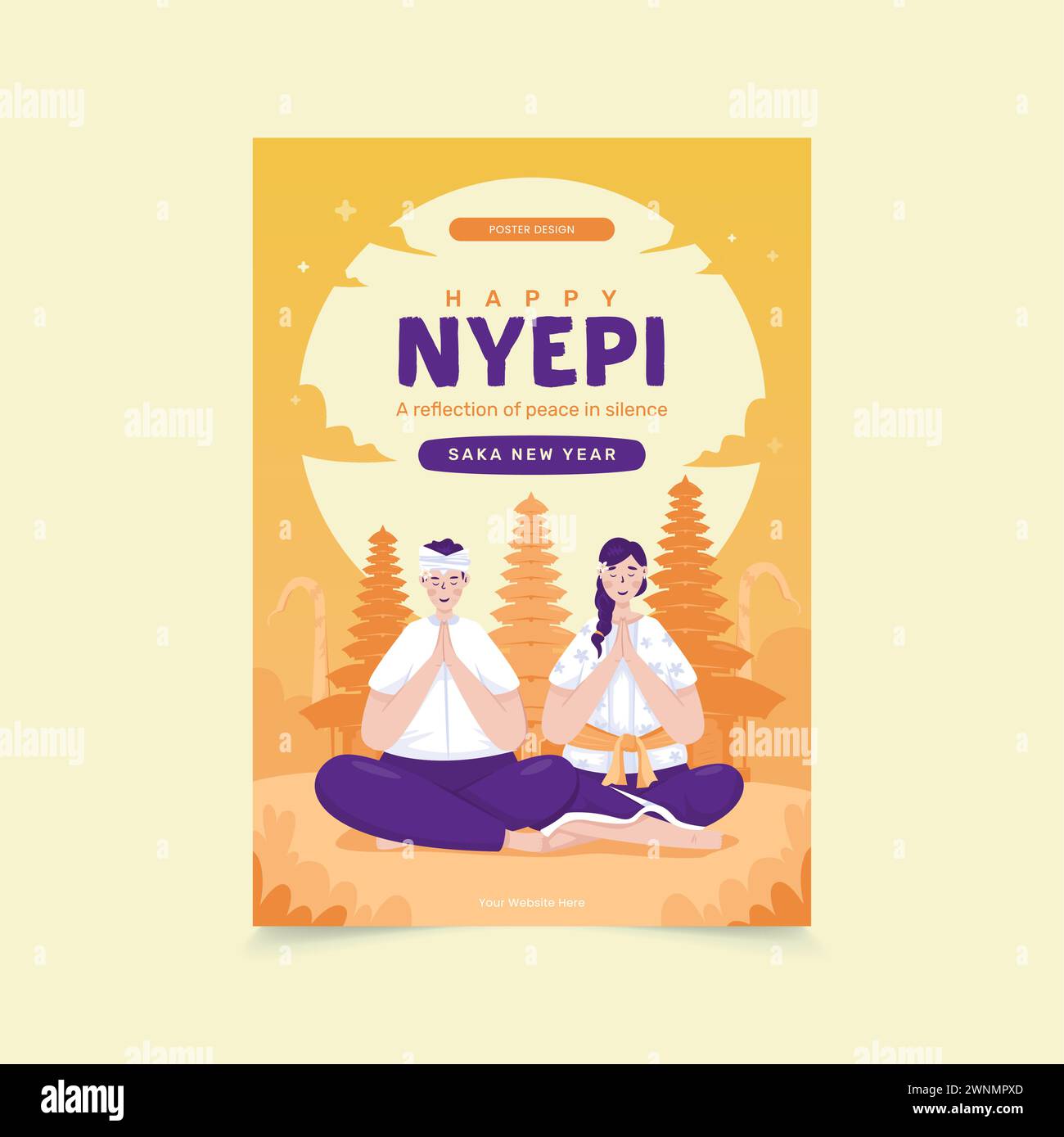 Poster design of nyepi balinese day of silence Stock Vector Image & Art ...