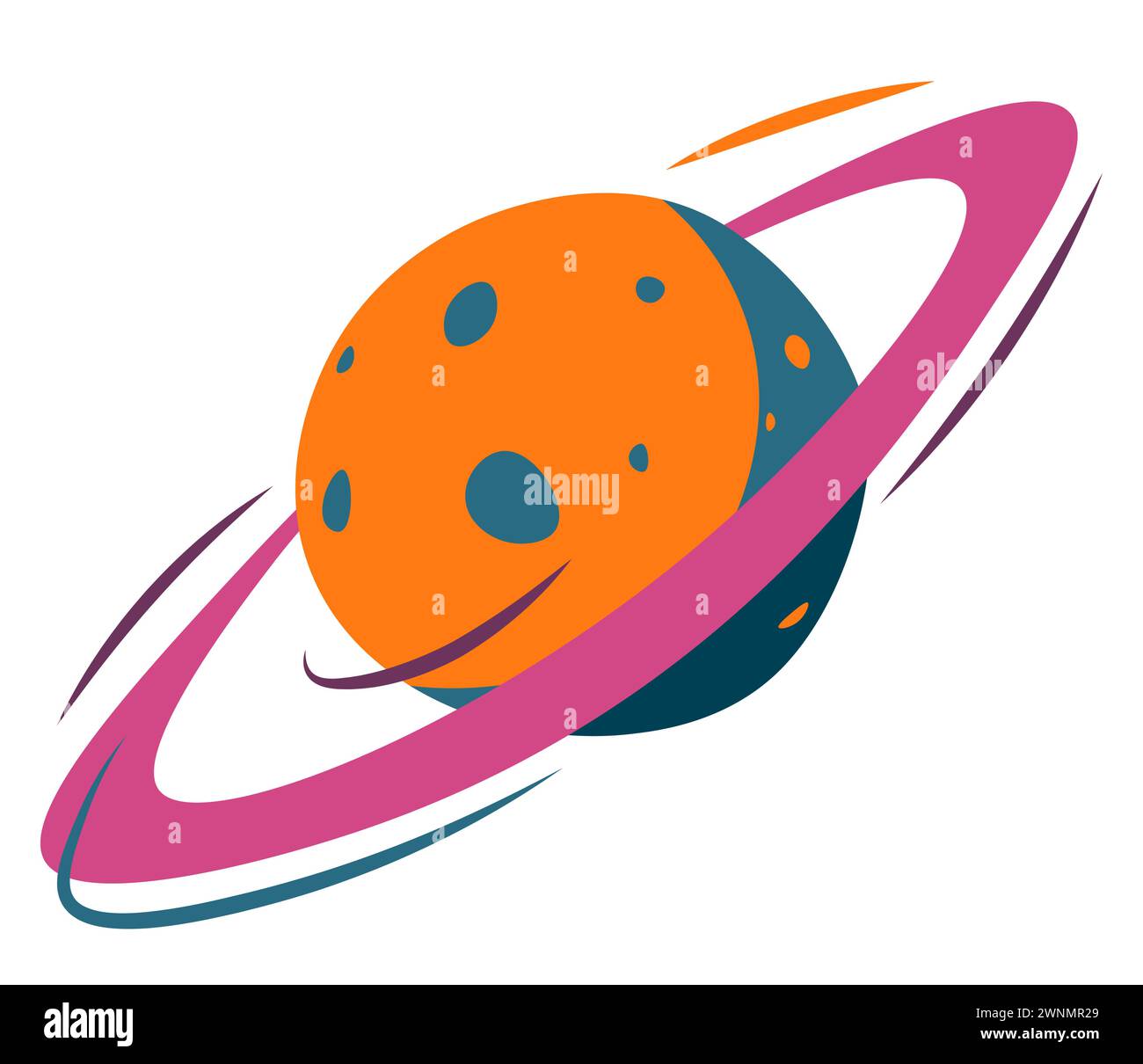 Outer space and universe, planet in cosmos vector Stock Vector Image ...