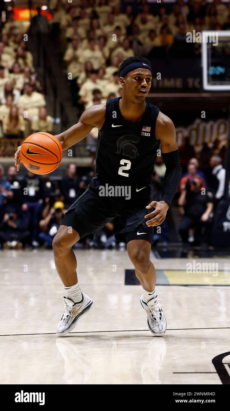 WEST LAFAYETTE, IN - MARCH 02: Michigan State Spartans guard Tyson ...