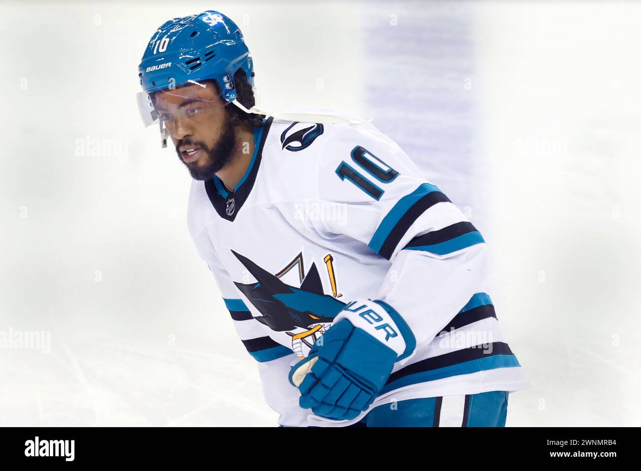 NHL profile photo on San Jose Sharks player Anthony Duclair at a game ...