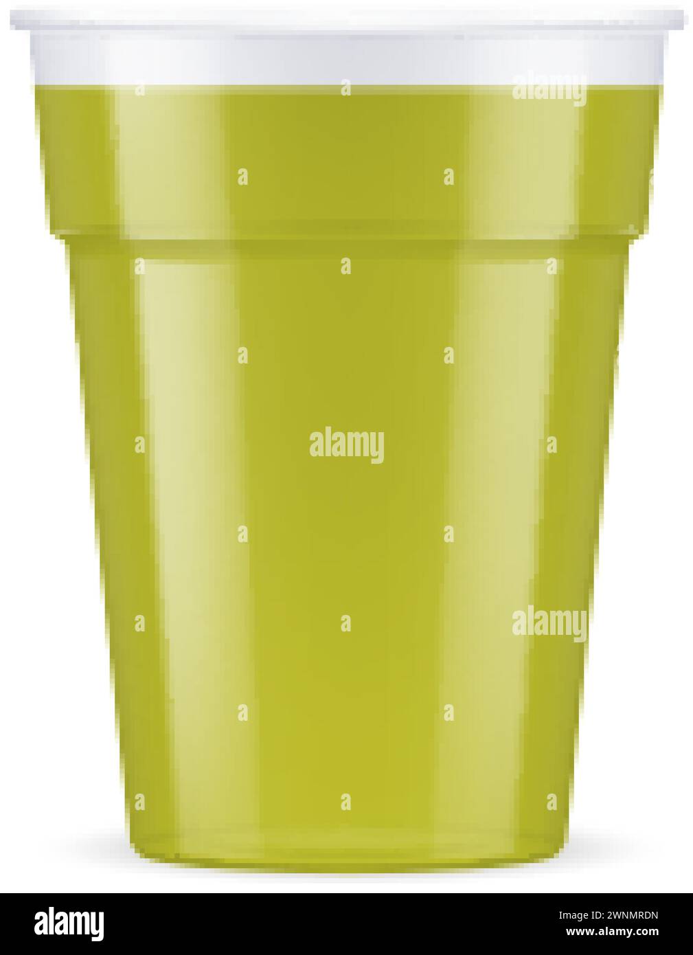 Green Plastic Cup For Single Use. Disposable Container Mockup for ...
