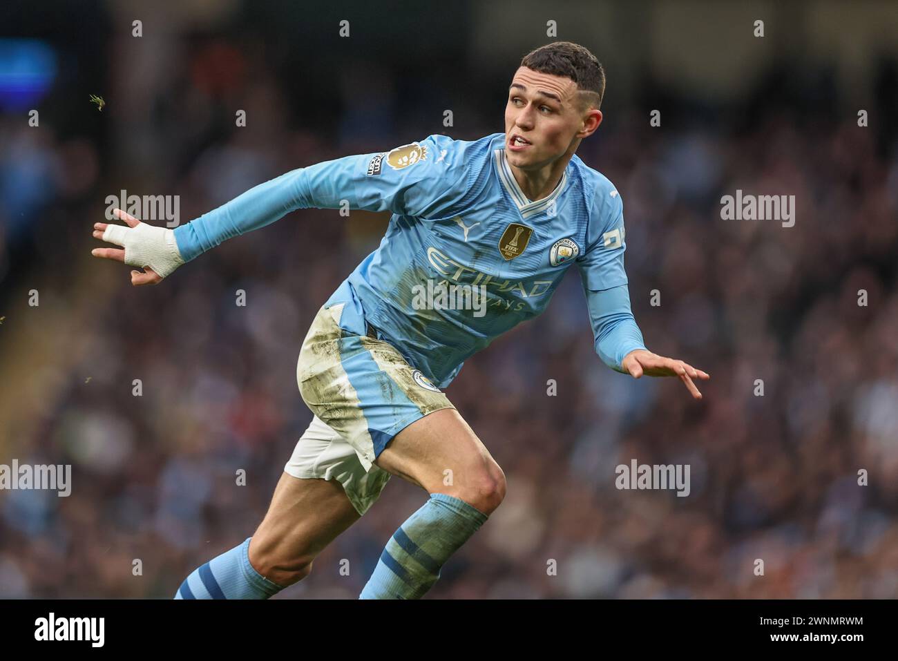Phil Foden of Manchester City during the Premier League match ...