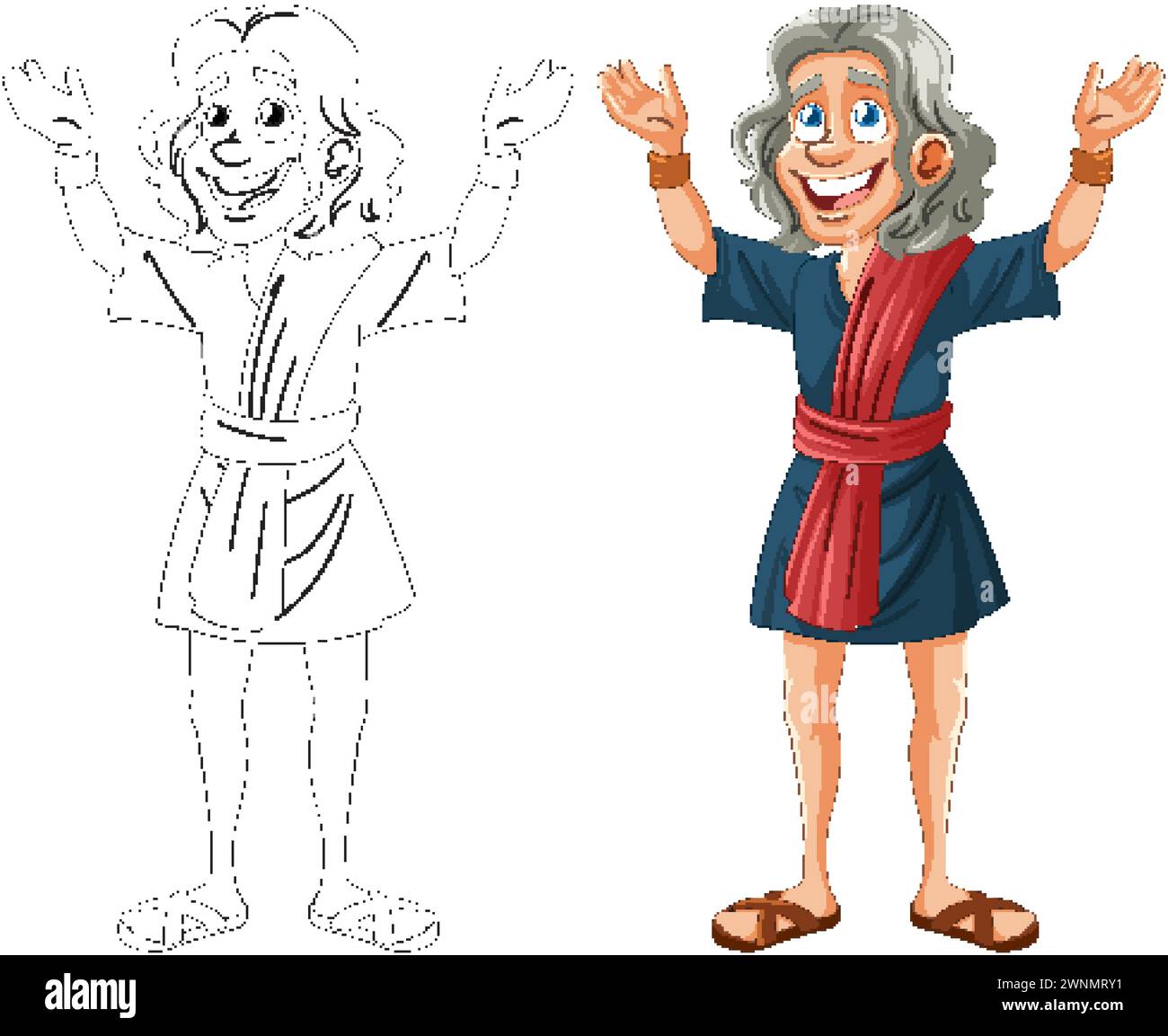 Colorful illustration of a happy, welcoming character Stock Vector ...