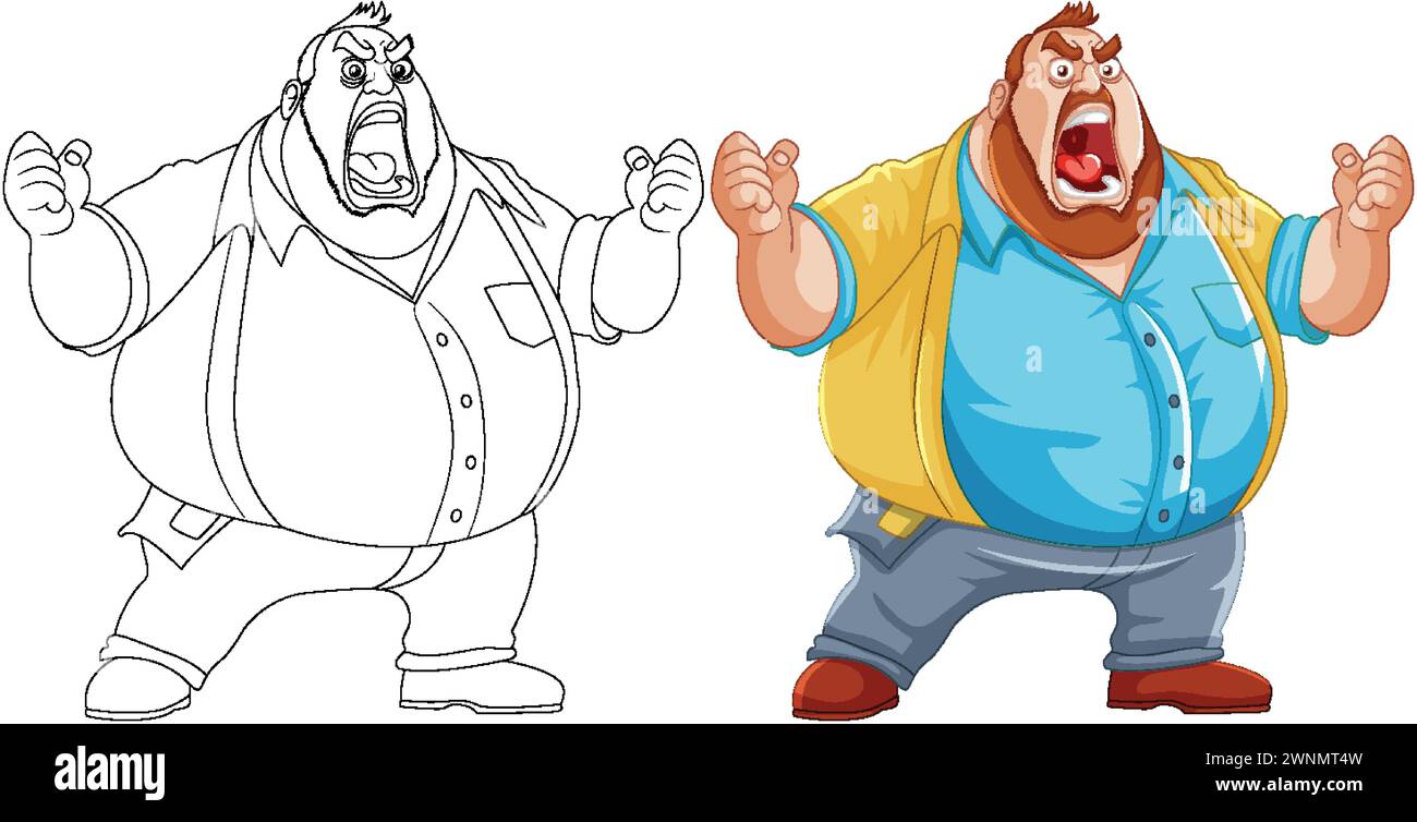 Vector illustration of a cartoon man looking angry Stock Vector Image ...