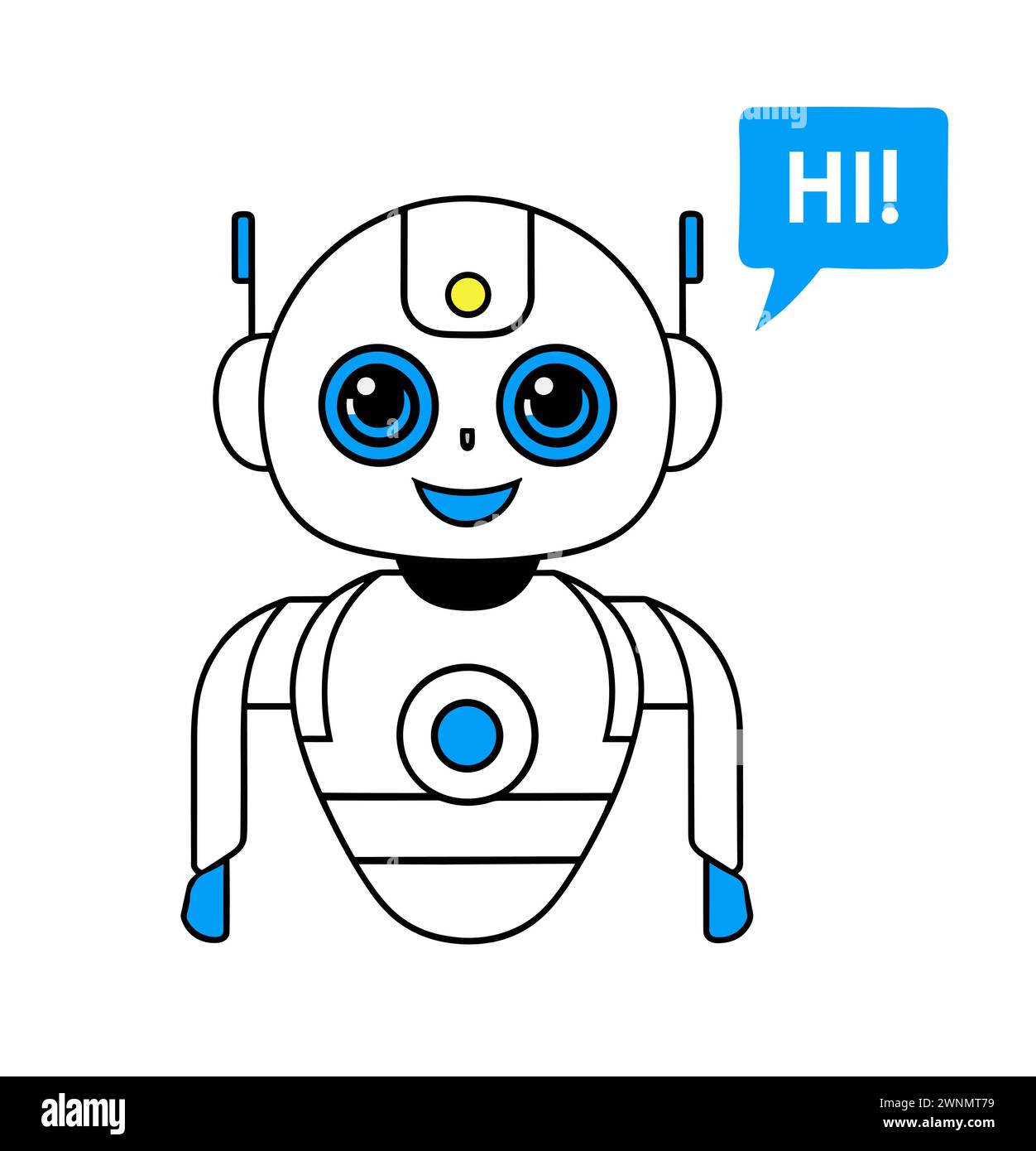 Artificial Intelligence chat bot design, ai Icon Stock Vector Image ...