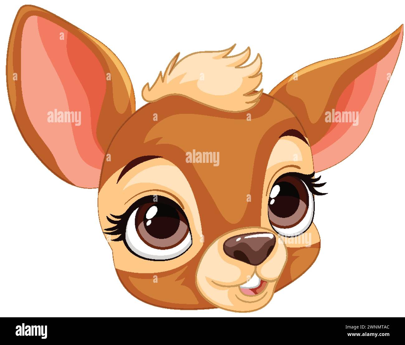 Cute, expressive young deer with big eyes Stock Vector Image & Art - Alamy