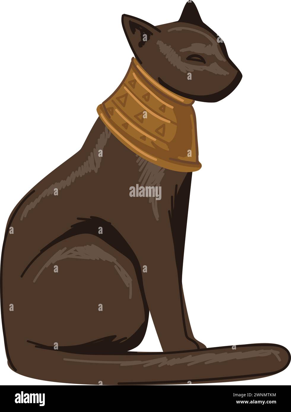 Egyptian cat, bastet deity goddess Egypt culture Stock Vector Image ...