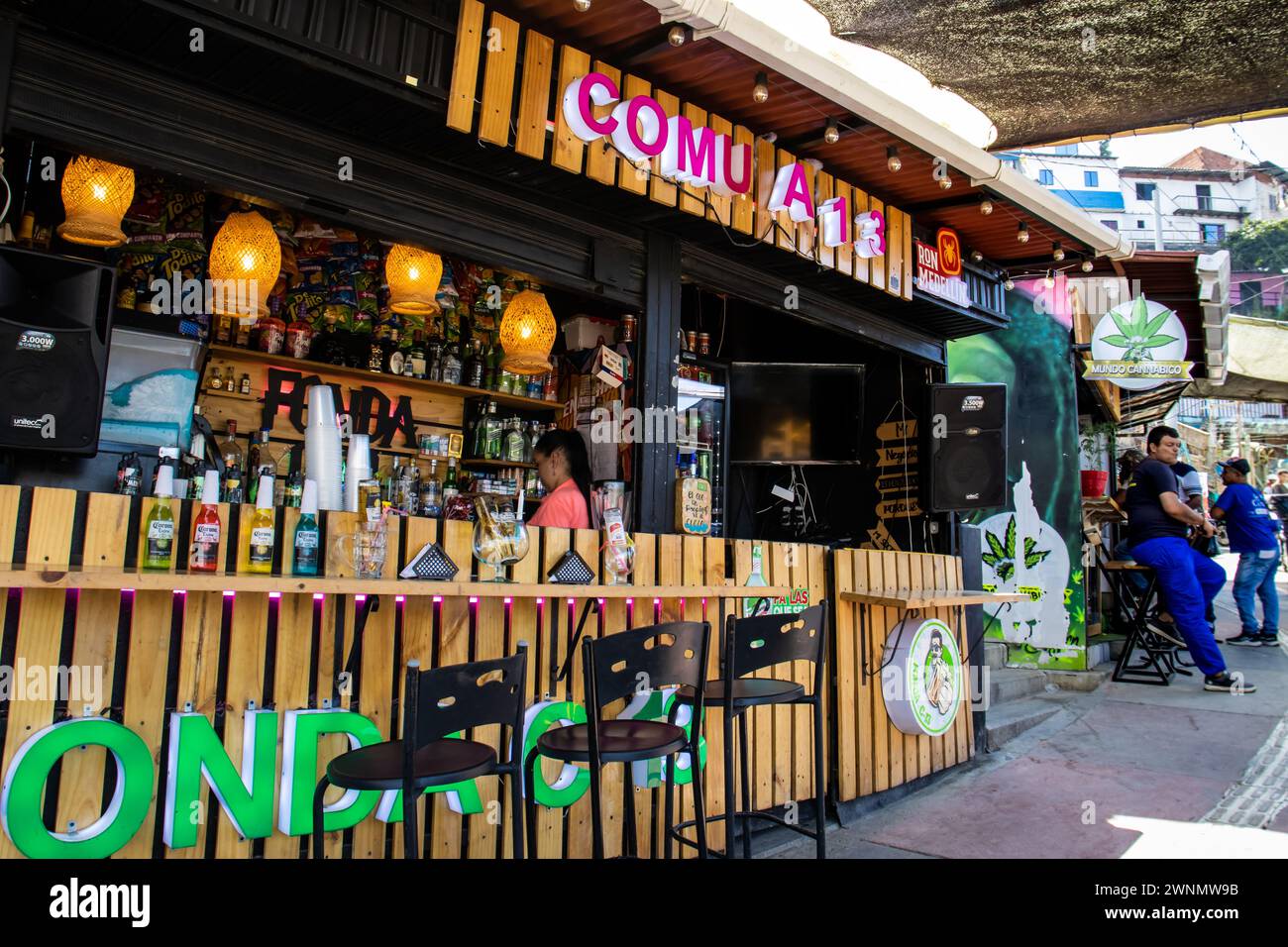 MEDELLIN, COLOMBIA - JANUARY 17, 2024: Touristic business at the famous ...