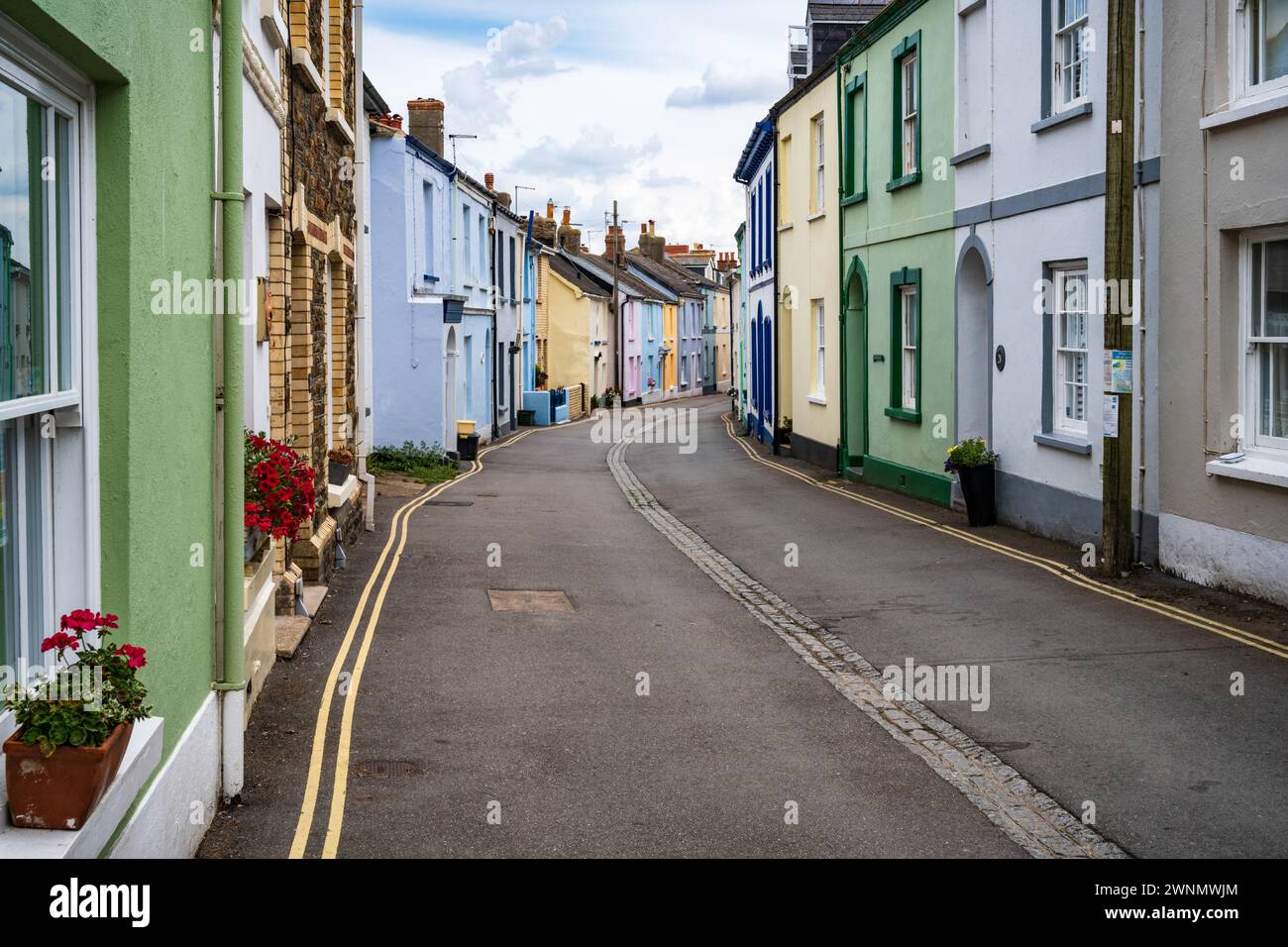Colourful Irsha Street in Appledore, a village at the mouth of the ...