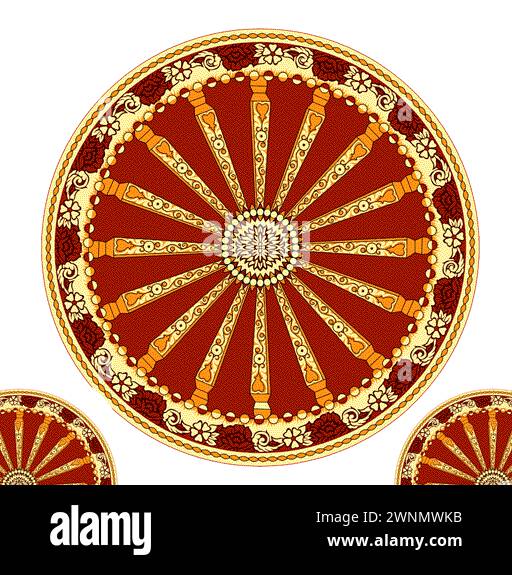 A beautiful circle motif design in beautiful color and beautiful style ...