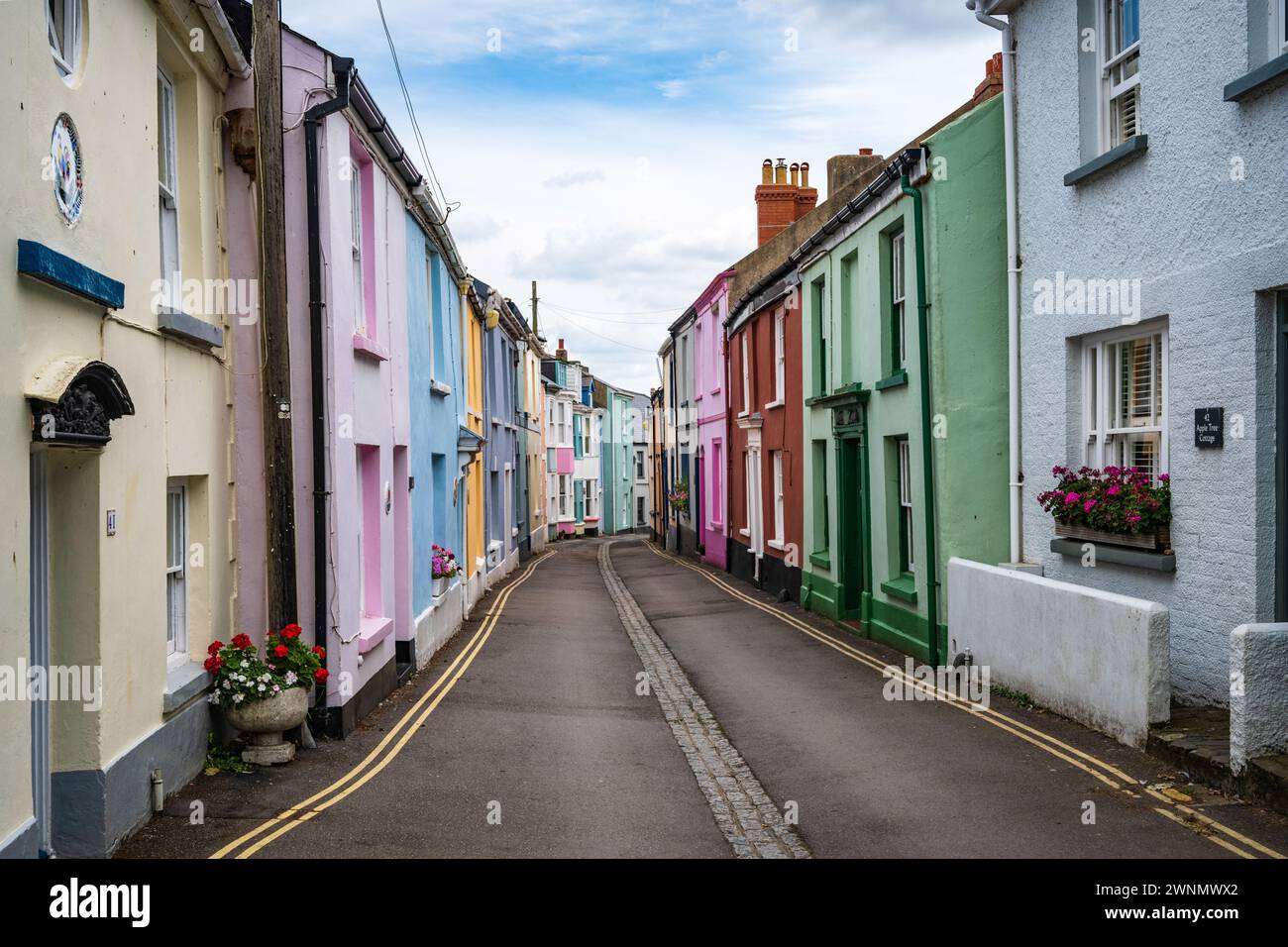 Colourful Irsha Street in Appledore, a village at the mouth of the ...