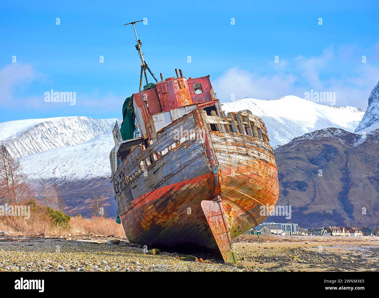 Corpach Fort William Scotland Old Boat of Caol the shipwreck on the ...