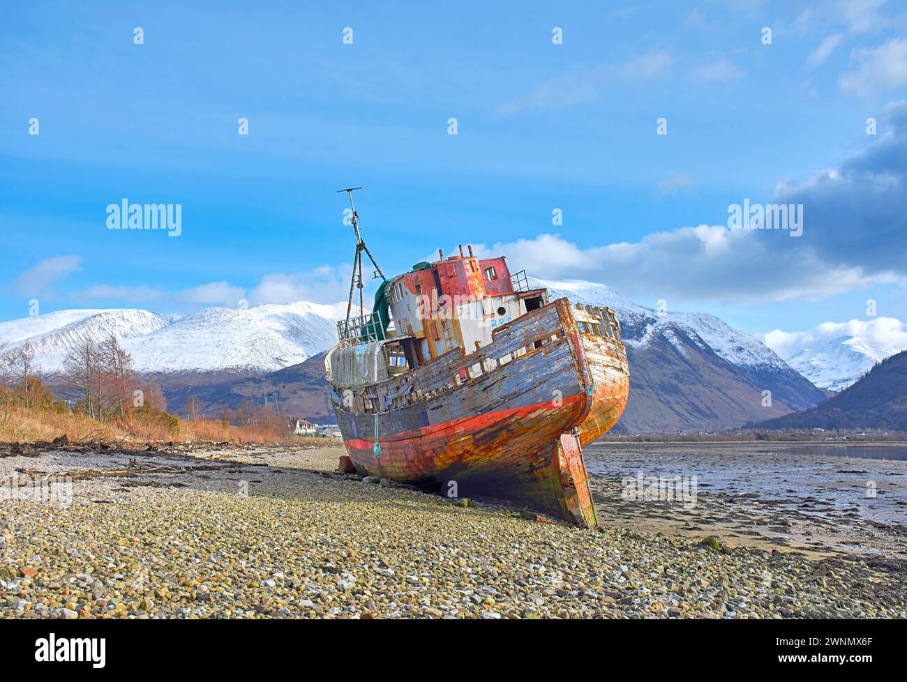 Corpach Fort William Scotland Old Boat of Caol the shipwreck on the ...