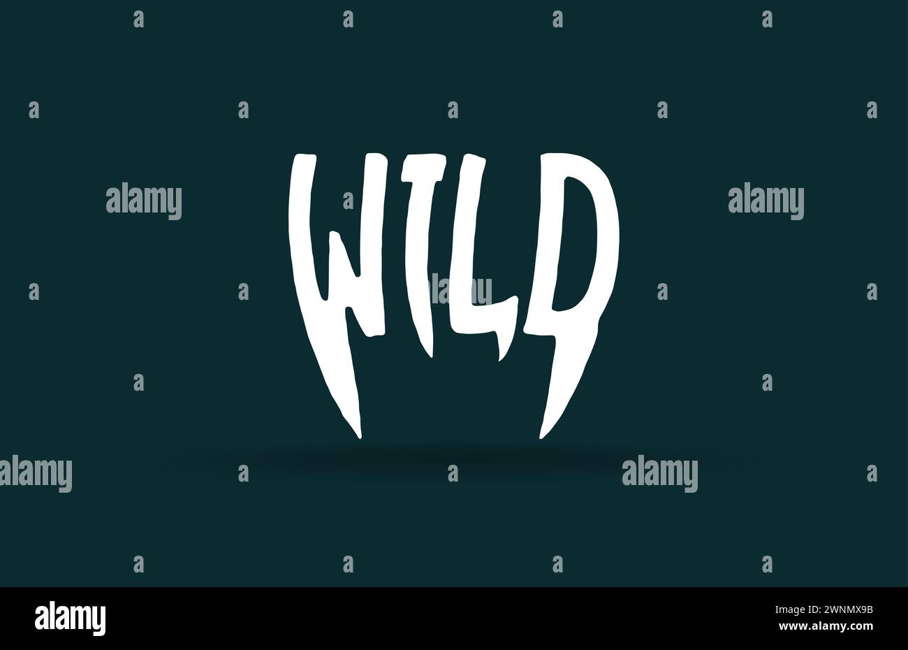 Cool lettering the word - WILD. The inscription stylized as the mouth ...