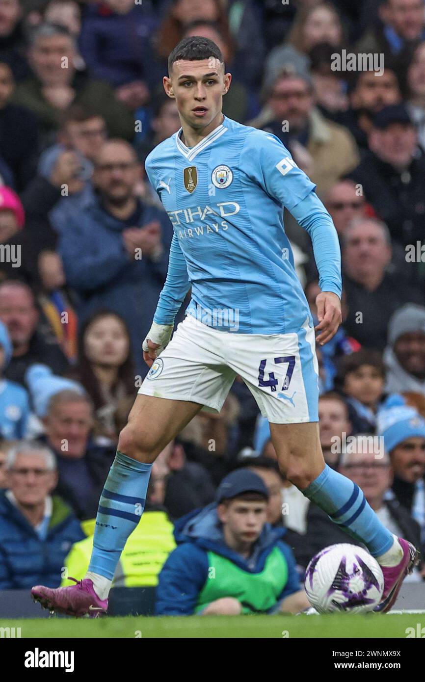 Phil Foden of Manchester City during the Premier League match ...