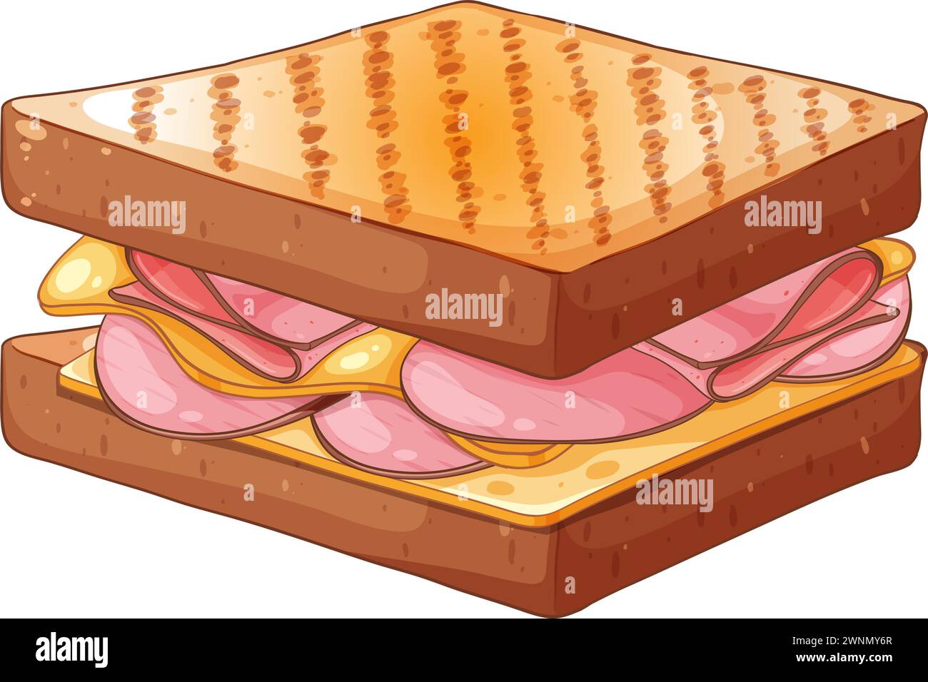 Vector illustration of a classic sandwich Stock Vector Image & Art - Alamy