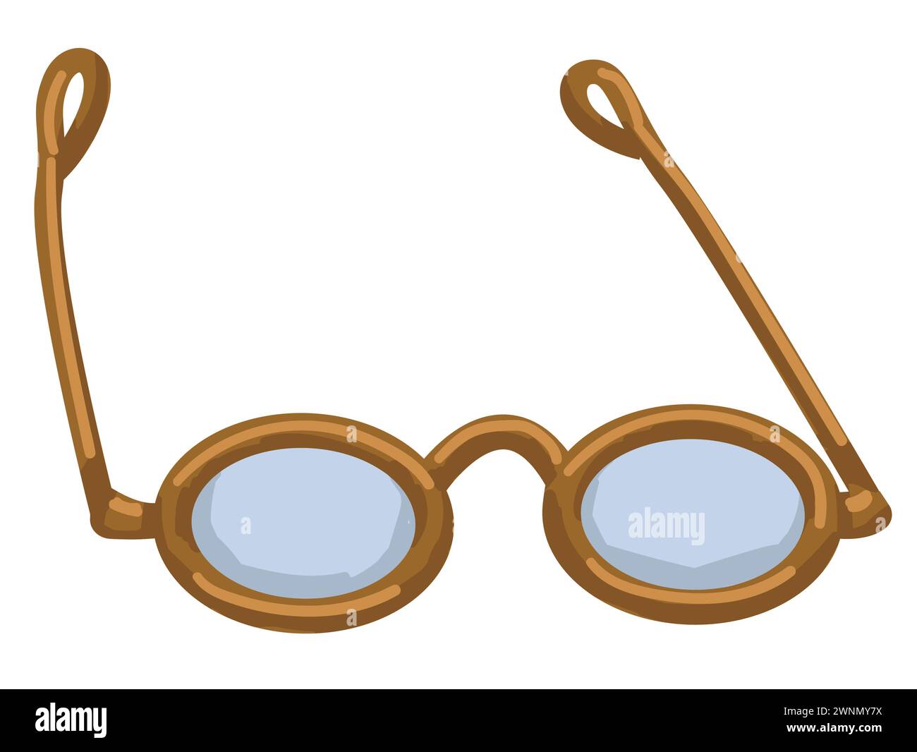 Old retro glasses for eyesight vintage spectacles Stock Vector Image ...