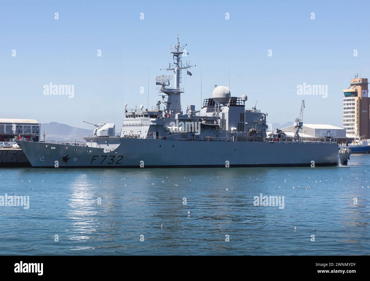 French frigate Nivôse at Cape Town South Africa Stock Photo - Alamy