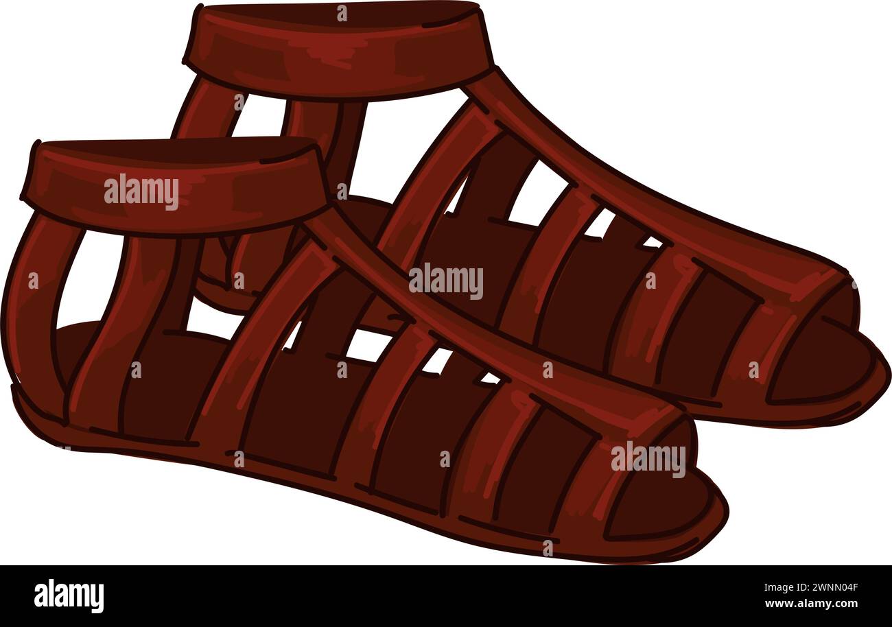 Ancient maya clothes, leather shoes or sandals Stock Vector Image & Art ...