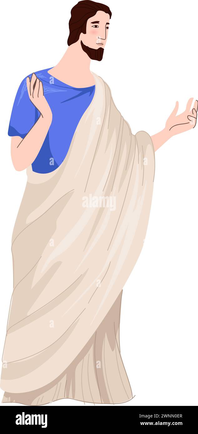 Roman empire man wearing traditional rome clothes Stock Vector Image ...