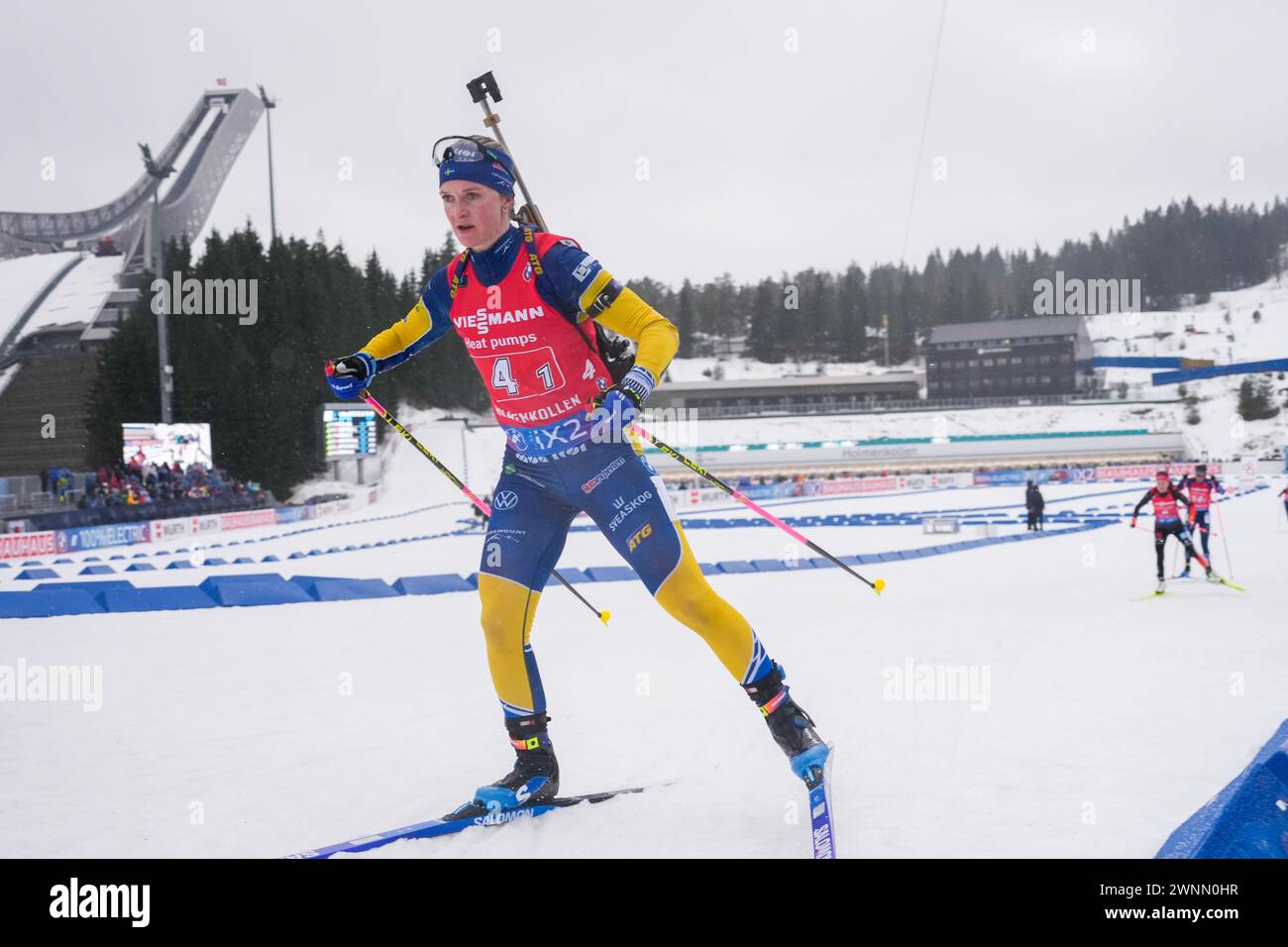 Oslo 20240303.Swedish Mona Brorsson during the mixed relay, 4 x 6 km ...