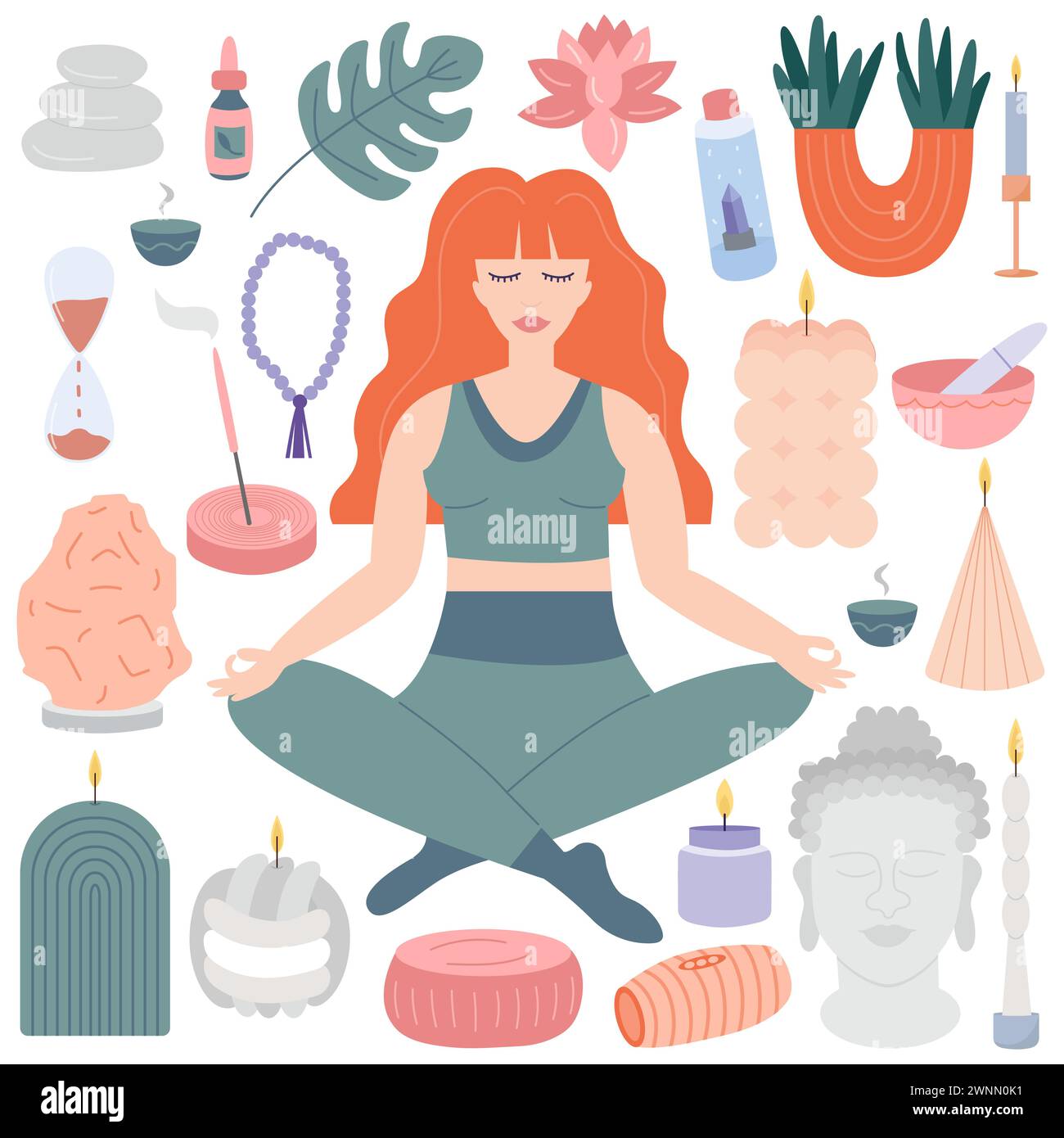 Yoga tea Stock Vector Images - Alamy