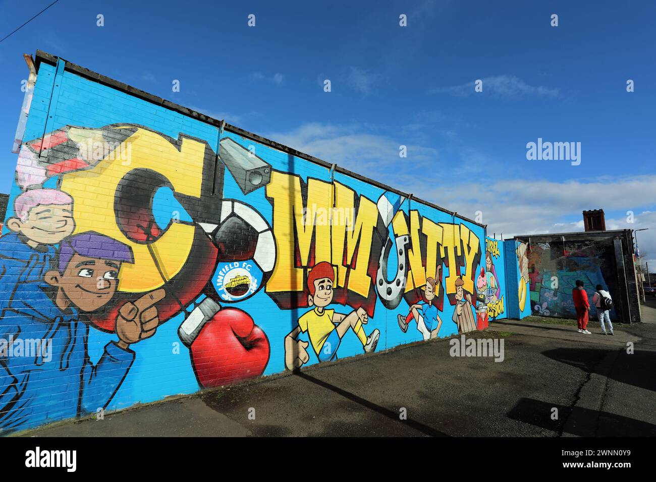 Blythe Street Community Mural in South Belfast Stock Photo - Alamy