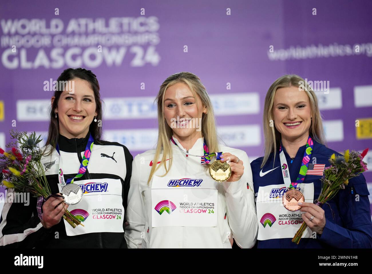 Silver medalist Eliza Mccartney, of New Zealand, gold medalist Molly ...