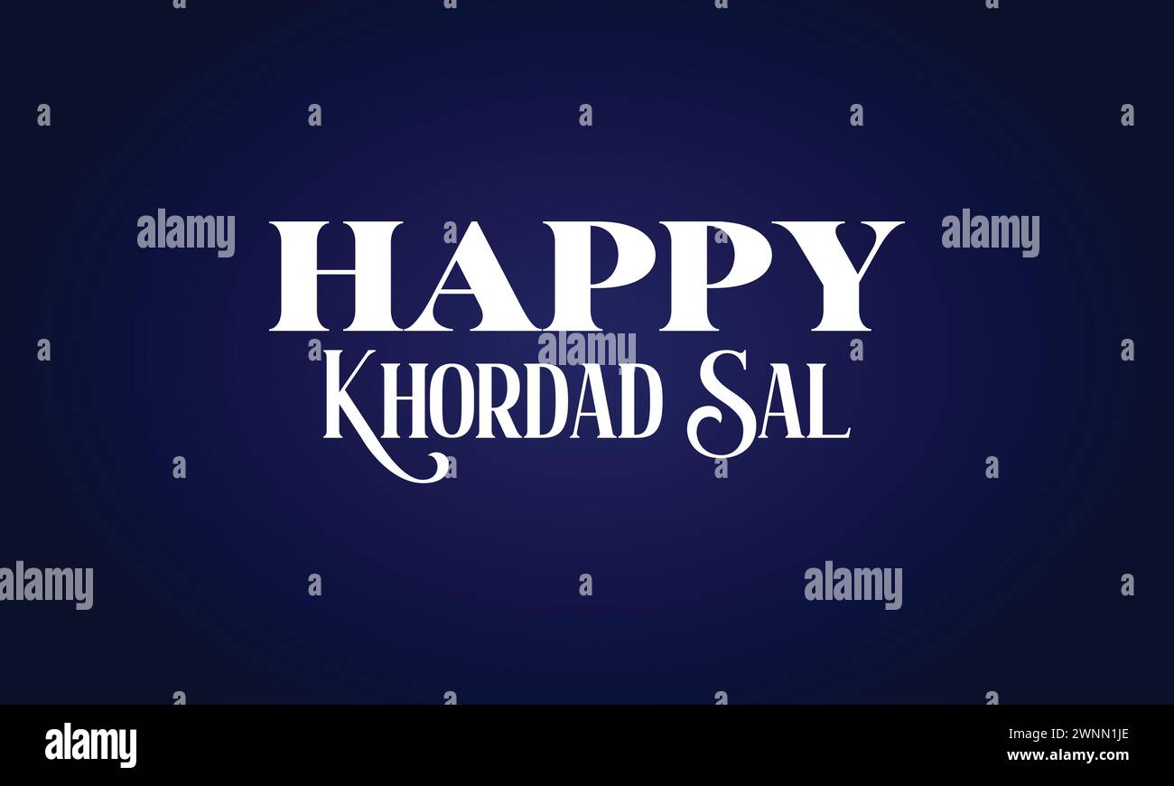 Happy Khordad Sal Stylish Text illustration Design Stock Vector Image ...