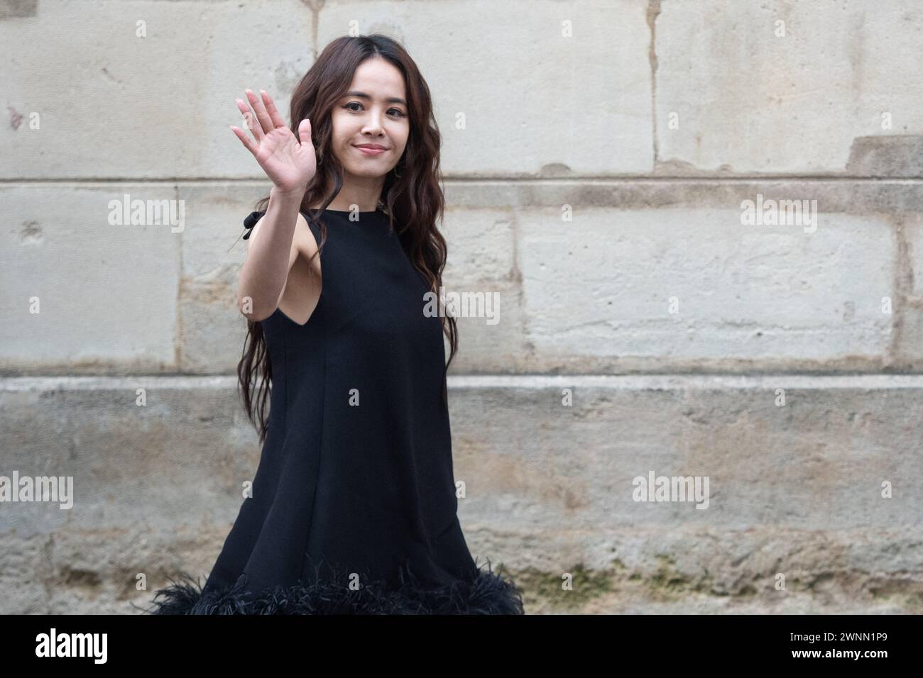 Paris, France. 03rd Mar, 2024. Jolin Cai attending the Valentino Womenswear Fall/Winter 2024 ...
