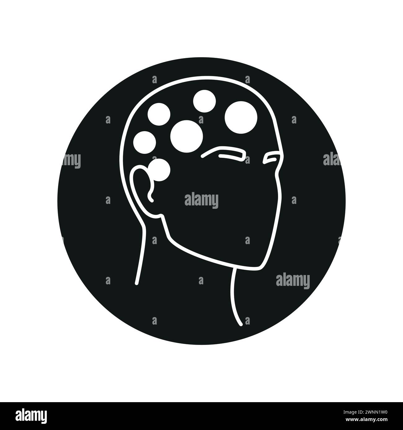 Ice pick Headache color icon. Vector isolated illustration. Migraine ...