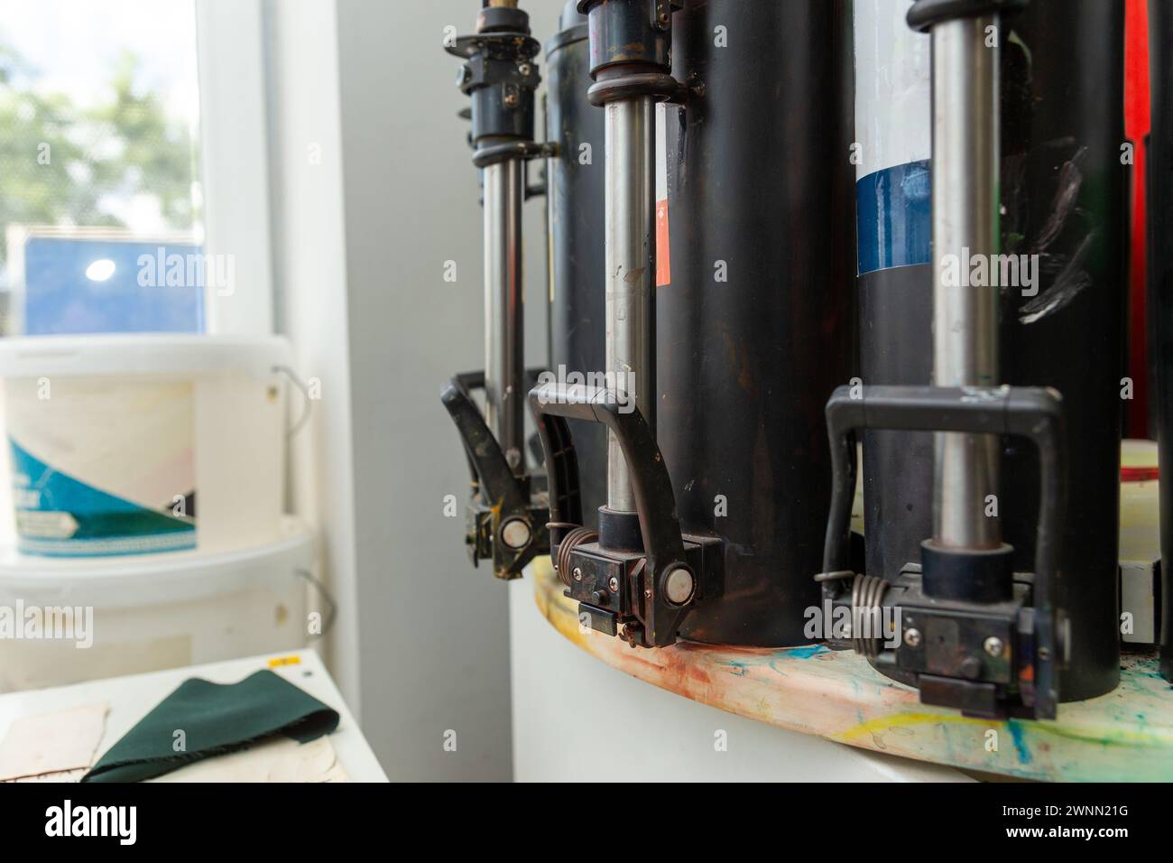 The paint tinting device is installed in the production hall. According ...