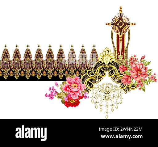 elegant border design in beautiful style Stock Vector Image & Art - Alamy