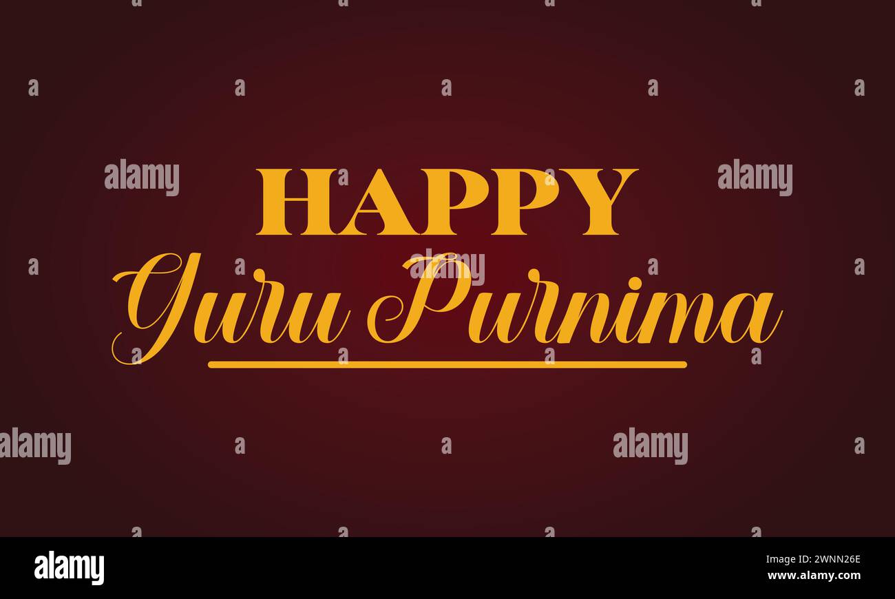 Happy Guru Purnima Stylish Text Design Stock Vector Image & Art - Alamy