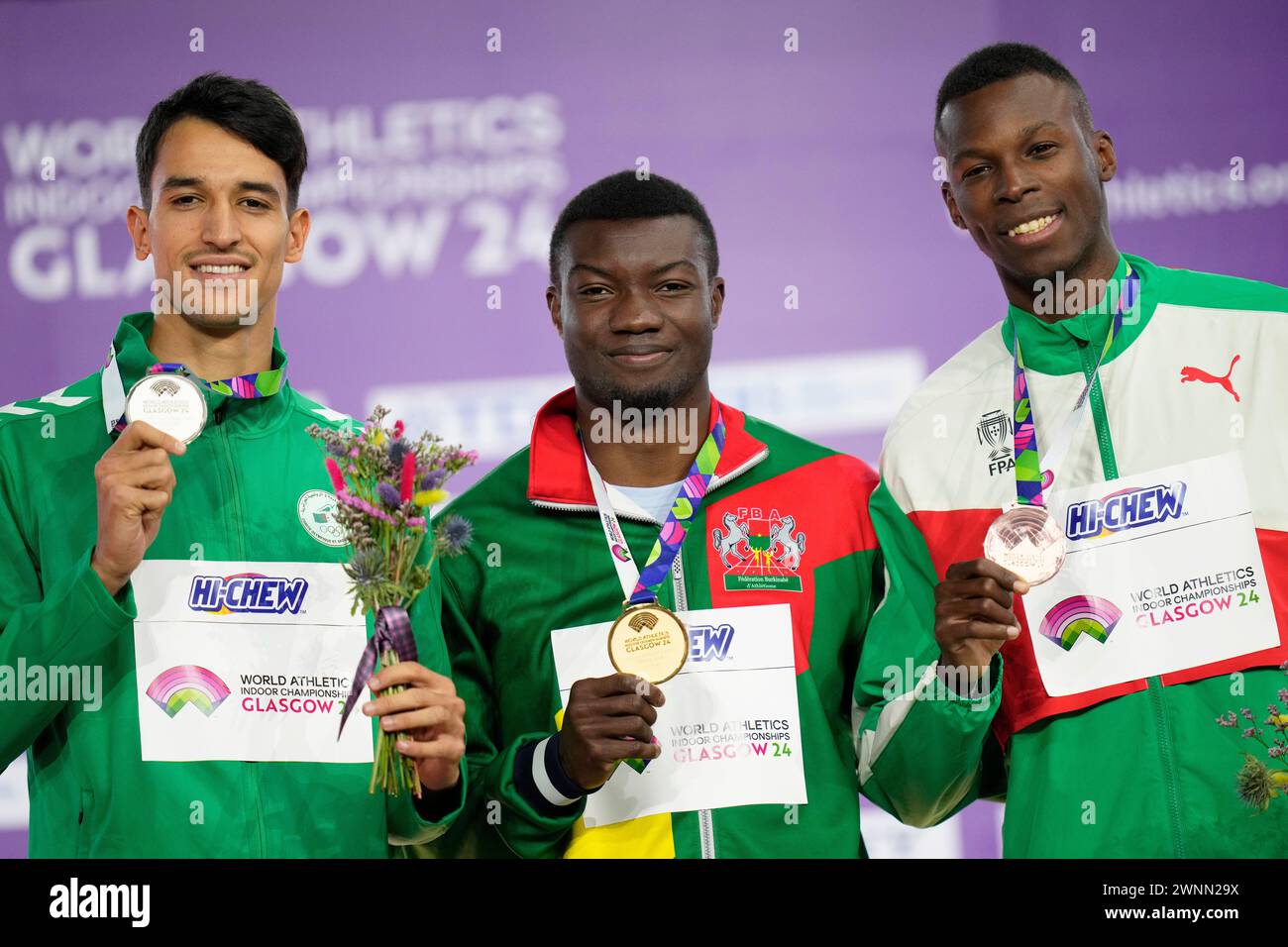 Silver medalist Yasser Mohammed Triki, of Algeria, gold medalist Hugues ...