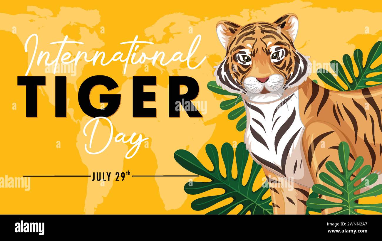 Vector illustration for International Tiger Day event Stock Vector ...
