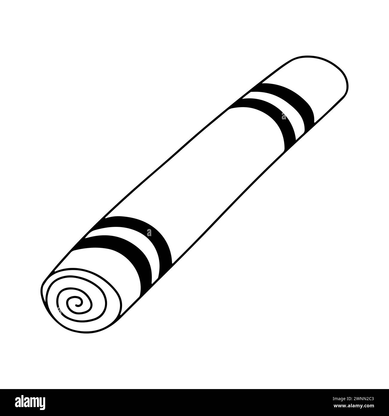 Fitness mat icon outline Cut Out Stock Images & Pictures - Alamy