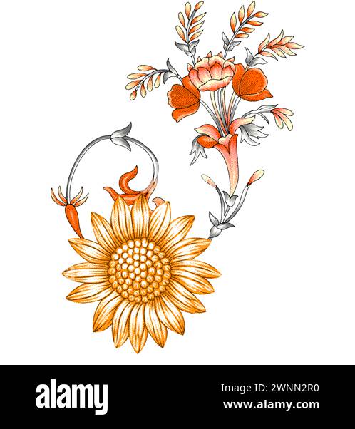 digital textile motif design in beautiful color Stock Vector Image ...