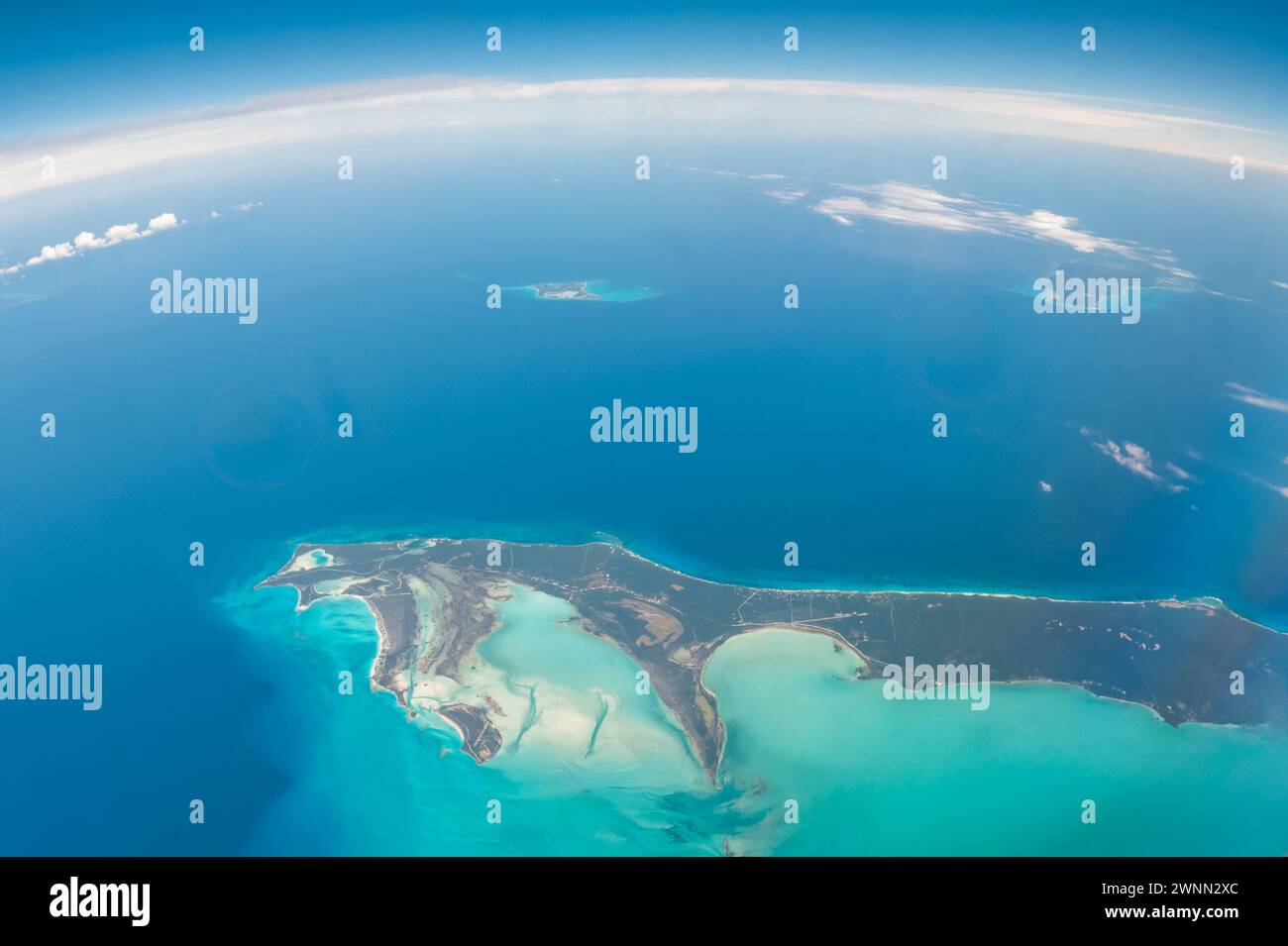 A view of the islands of the Bahamas taken from the air Stock Photo - Alamy