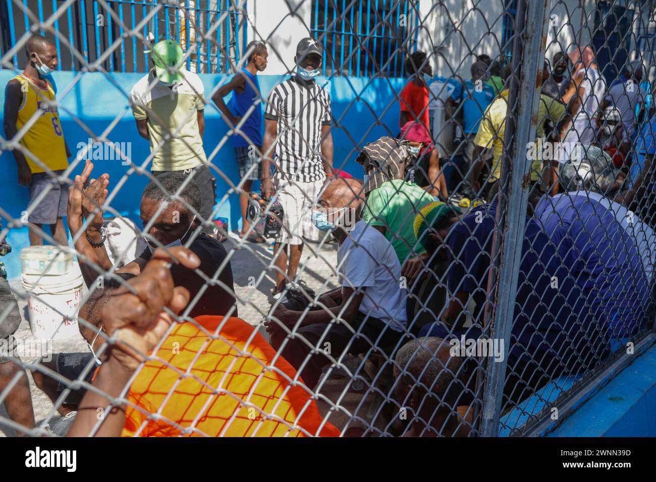 Inmates gather inside the National Penitentiary in downtown Port-au ...