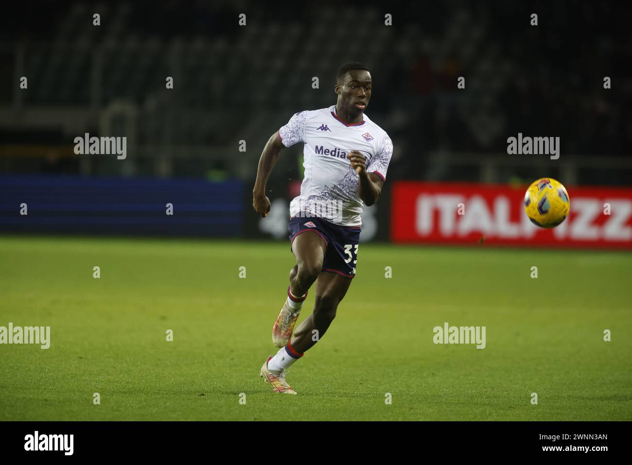 Turin, Italy. 02nd Mar, 2024. Michael Kayode of Acf Fiorentina during ...