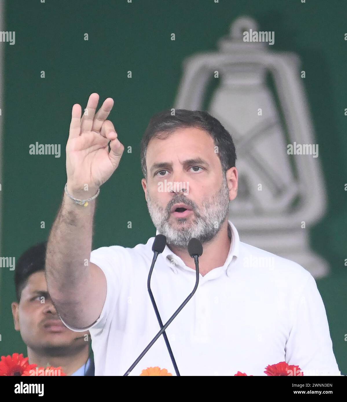 PATNA, INDIA - MARCH 3: Congress leader Rahul Gandhi addressing during ...