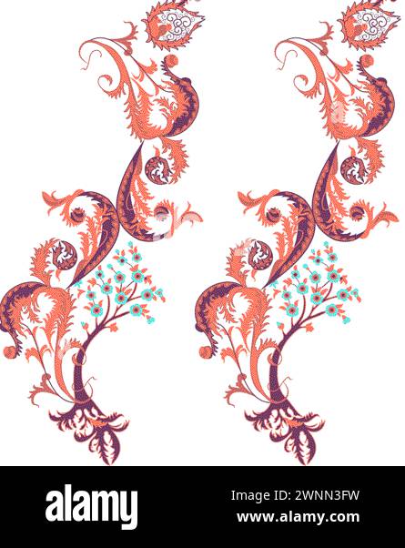 Digital textile multi color Motif Design Artwork for textile print For ...