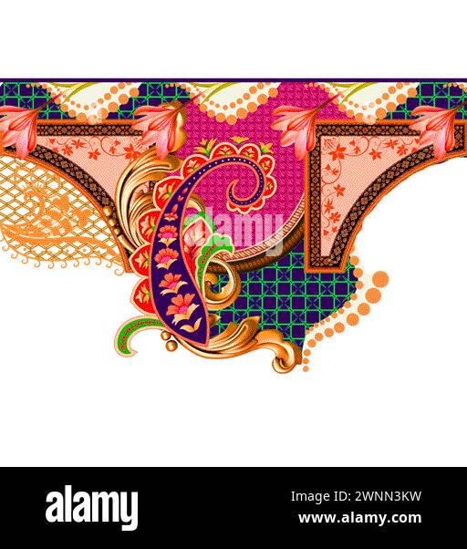 Digital textile multi color Motif Design Artwork for textile print For ...