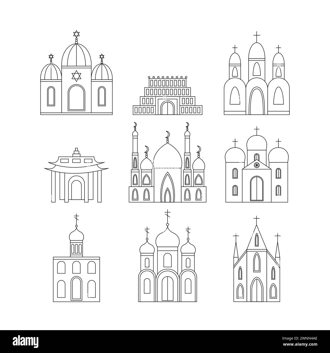 Religious buildings set line art Stock Vector Image & Art - Alamy Religious buildings set line art Stock Vector Image & Art - Alamy