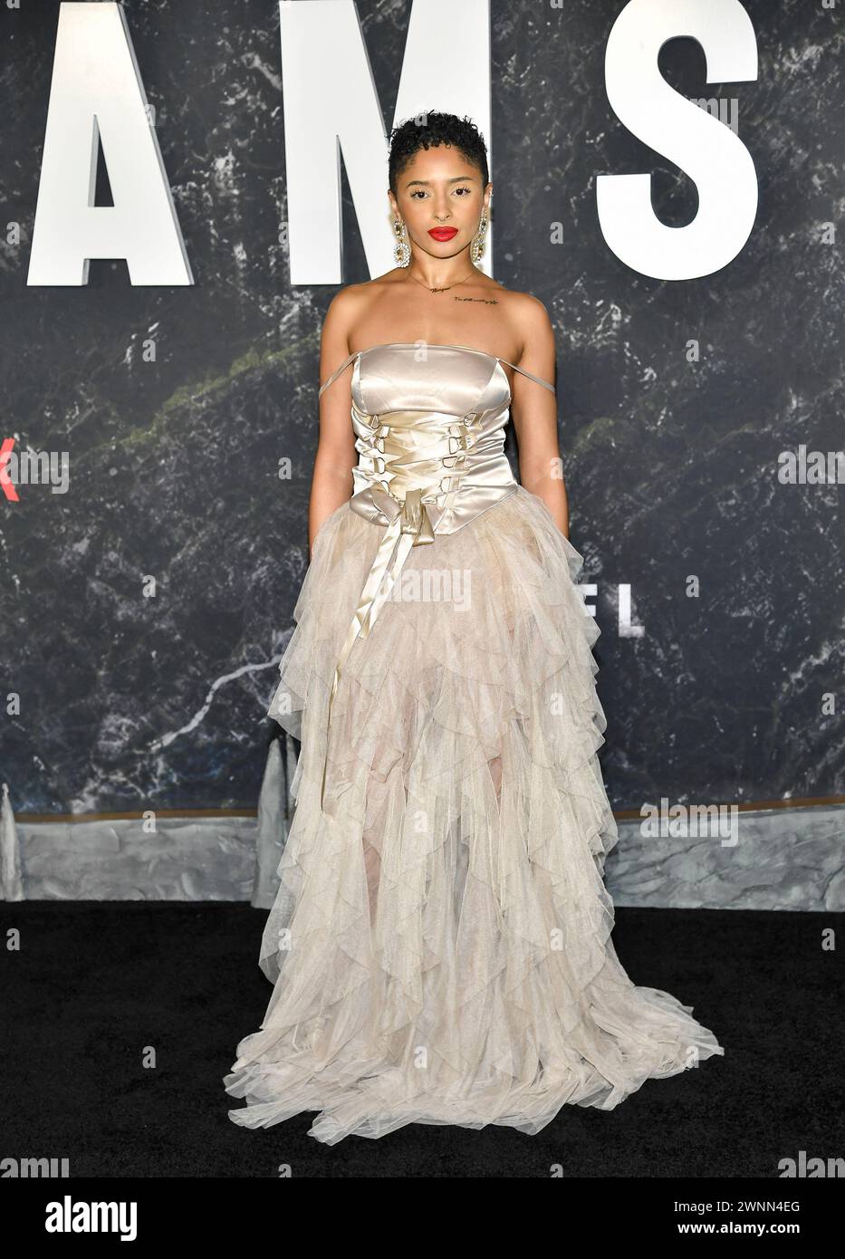 Nicque Marina attends the premiere of Netflix's "Damsel" at the Paris ...