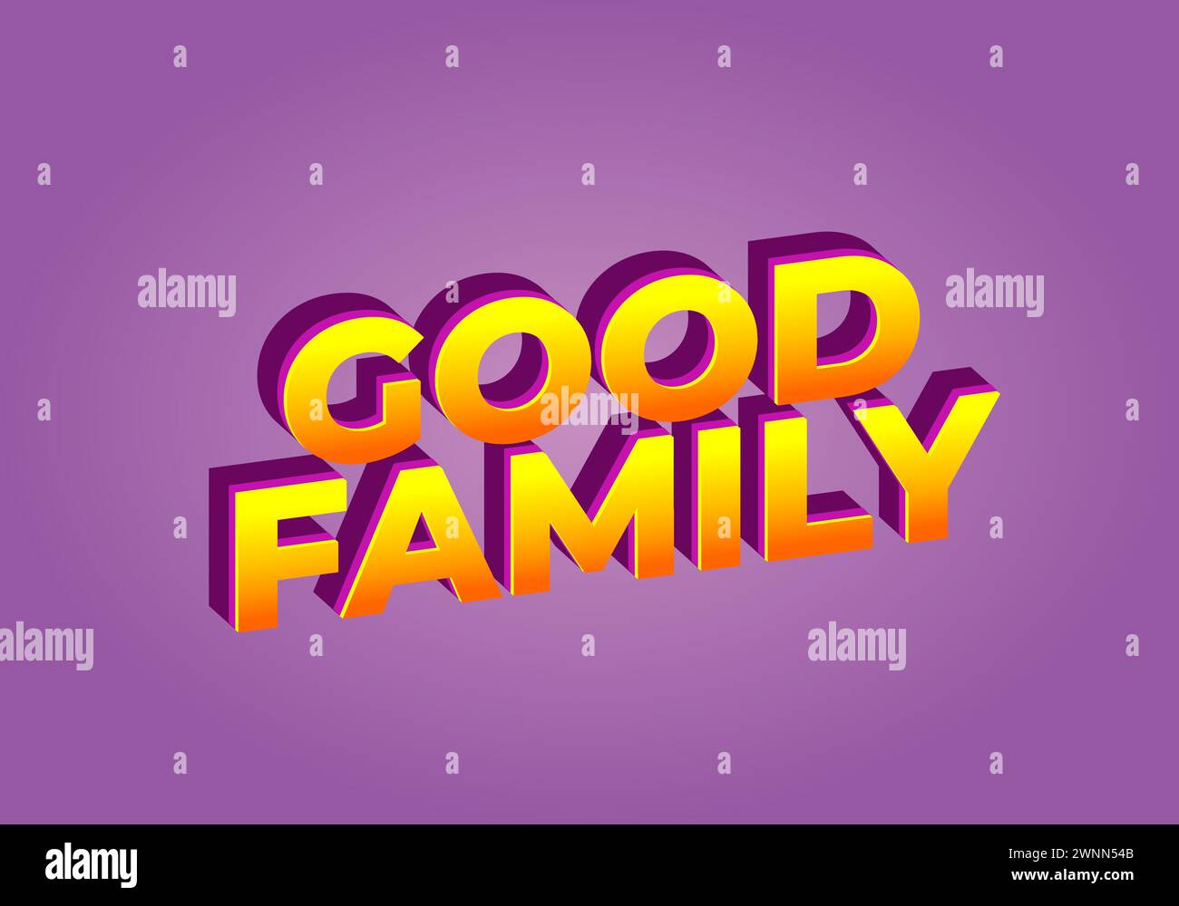 Good family. Text effect design with eye catching color and 3D effect ...