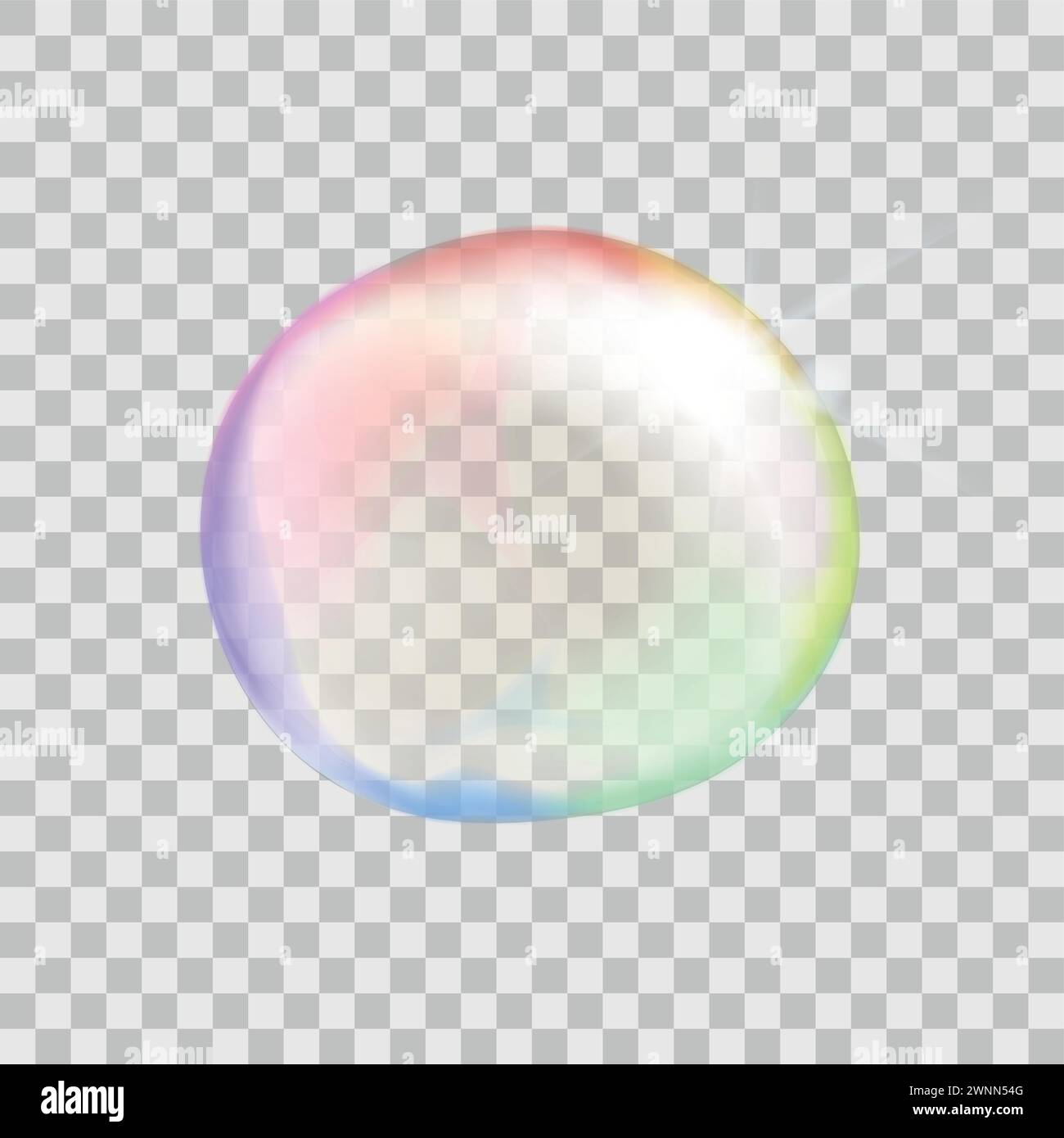 Transparent rainbow soap bubbles. Colorful drops.Vector illustration ...